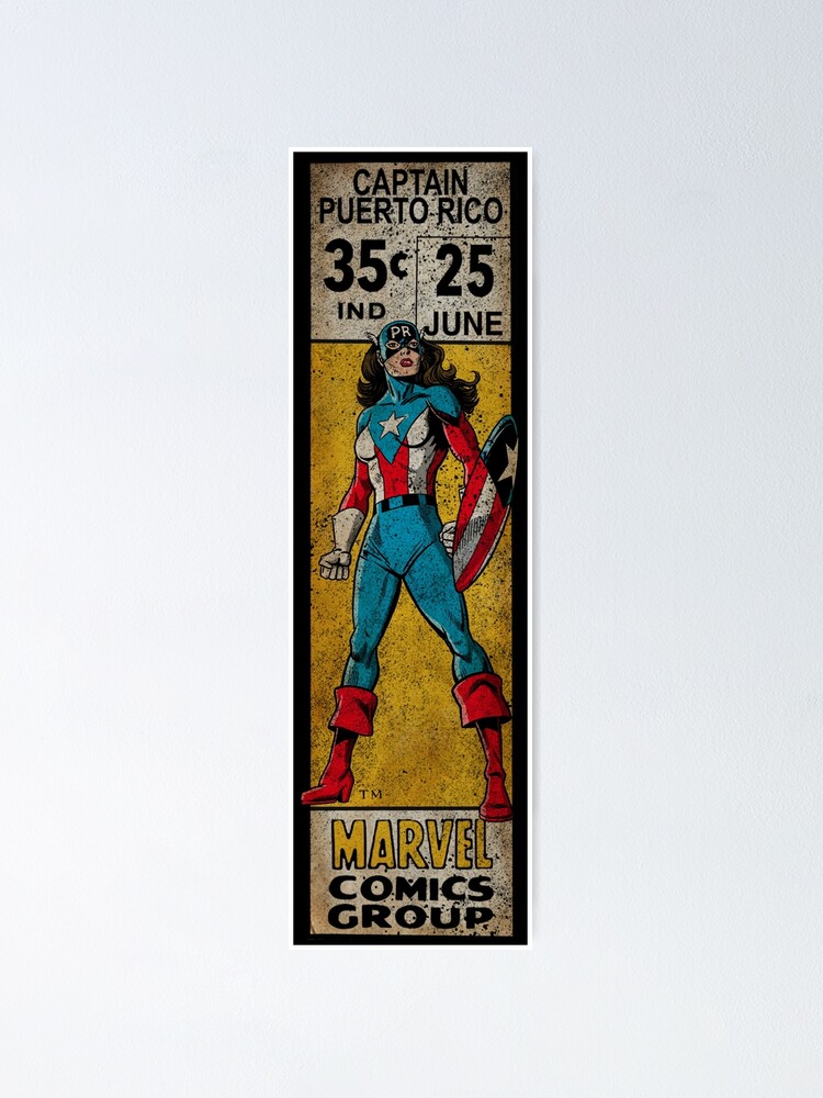 "Captain Puerto Rico - f" Poster for Sale by 13thFloorDesign | Redbubble