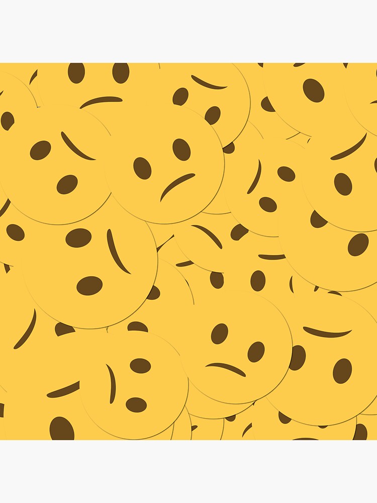 "Confused Face" Sticker by Stitchmoji | Redbubble