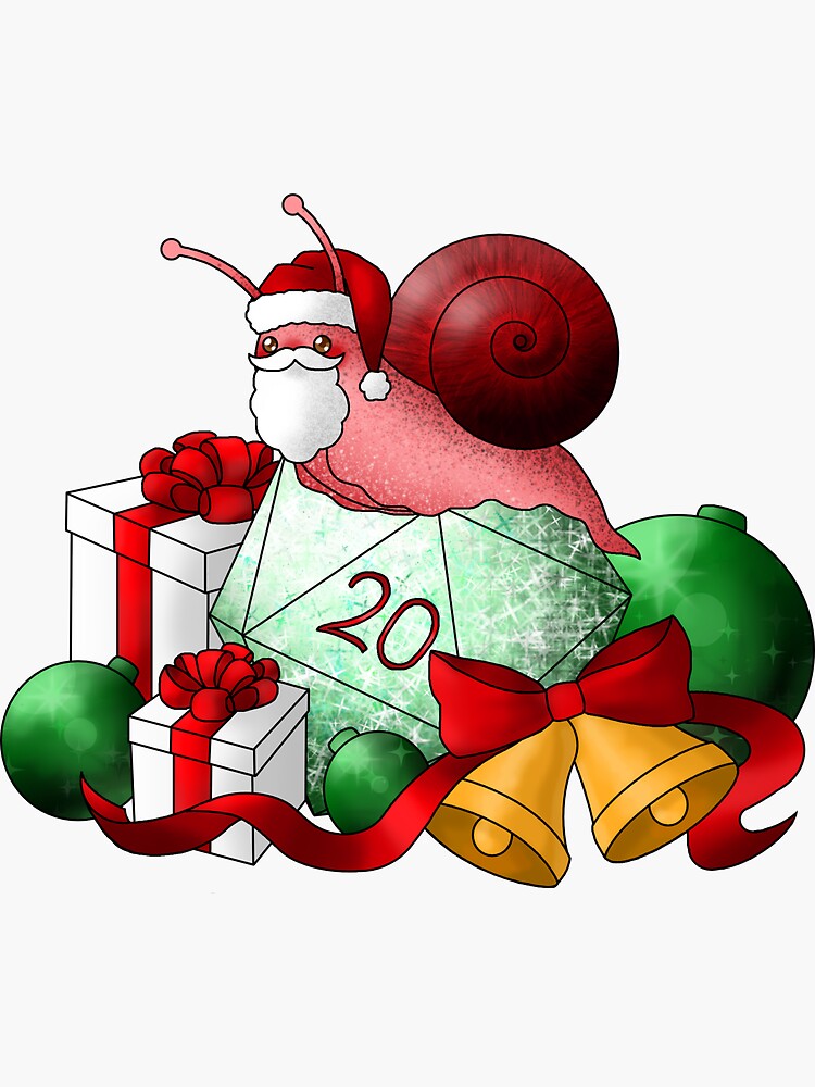 "Snail Santa " Sticker by eeriesketchbook | Redbubble