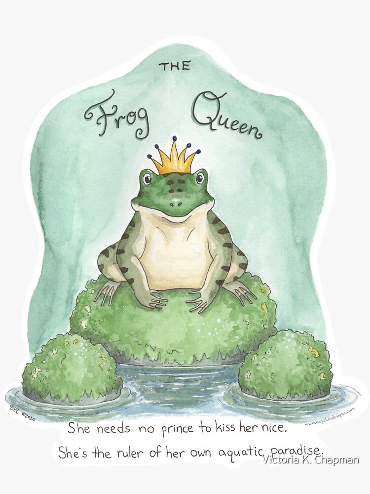 ""The Frog Queen" Whimsical Frog Fairytale Feminist Original Art by ...