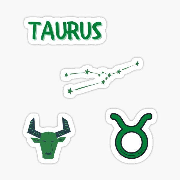 "Taurus Zodiac Sign Pack" Sticker for Sale by cosmicapparel | Redbubble