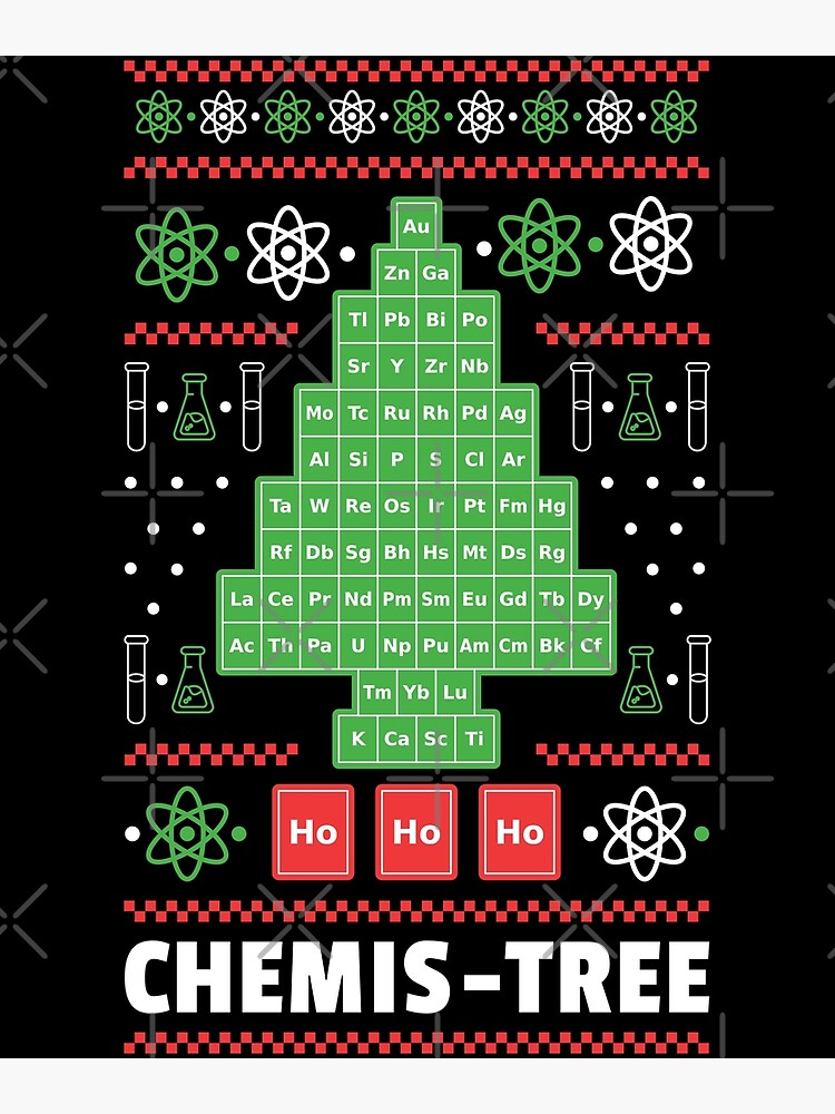 "Chemis-Tree Christmas Tree With Chemistry Elements " Greeting Card for ...