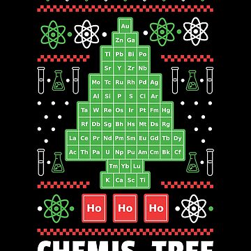 "Chemis-Tree Christmas Tree With Chemistry Elements " Greeting Card for ...