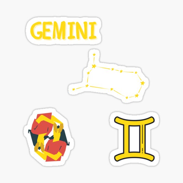 "Gemini Zodiac Sign Pack" Sticker by cosmicapparel | Redbubble