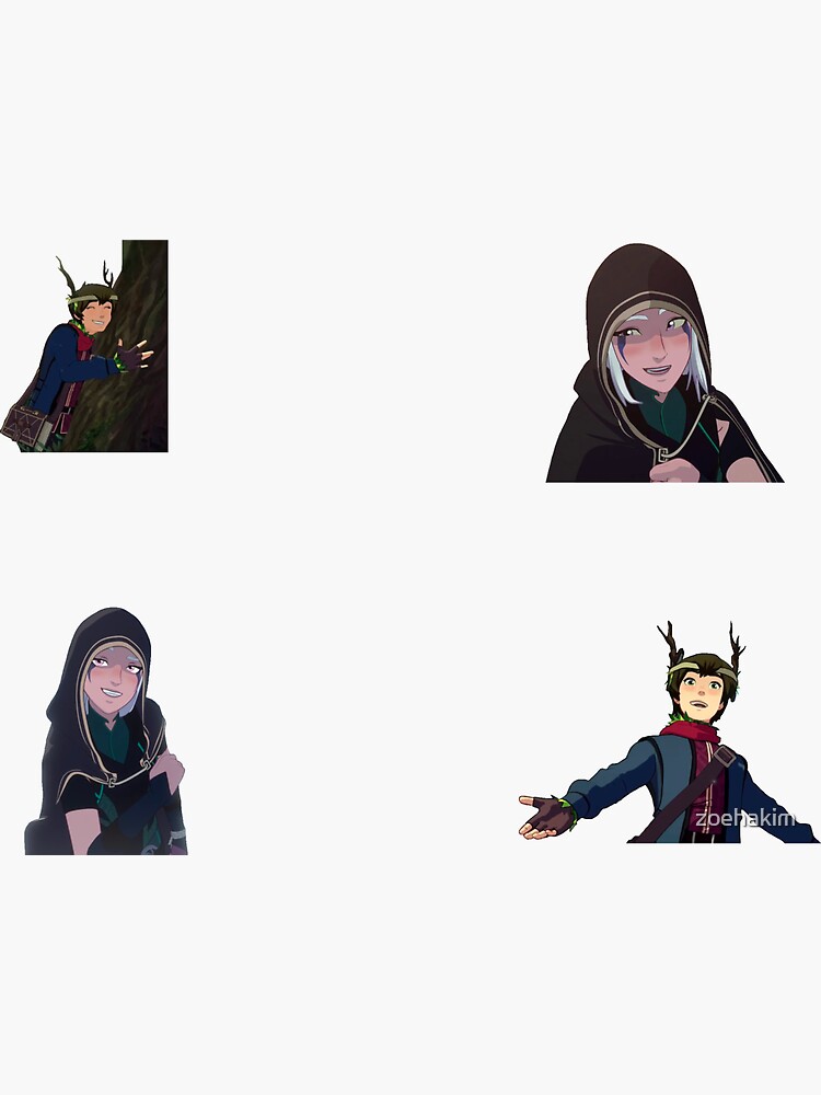 "Elf Callum and Human Rayla" Sticker for Sale by zoehakim | Redbubble