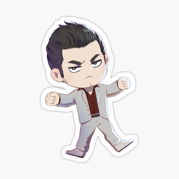 "Kiryu Kazuma Ryu Ga Gotoku Yakuza" Sticker for Sale by mostlyskin ...