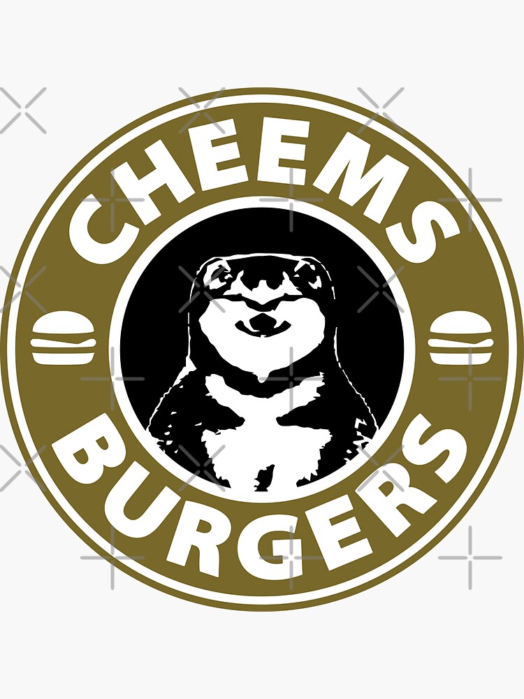 "Cheems Burgers Logo" Sticker for Sale by Rzera- | Redbubble