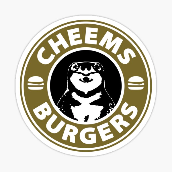"Cheems Burgers Logo" Sticker for Sale by Rzera- | Redbubble