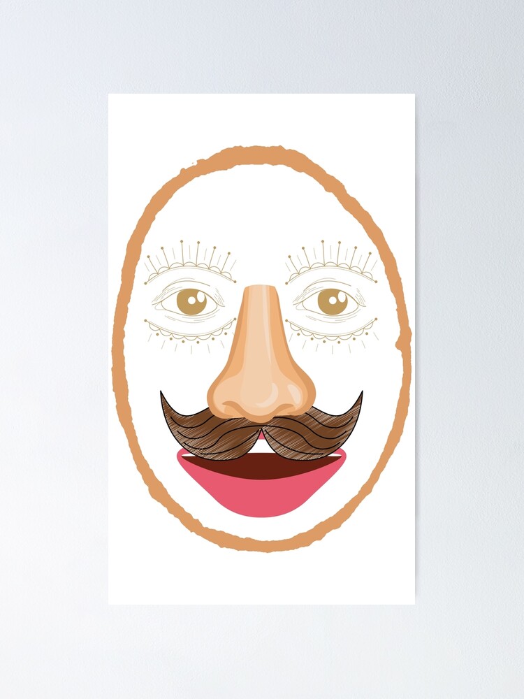 "funny men face " Poster for Sale by salman4747 | Redbubble