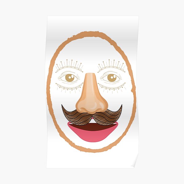 "funny men face " Poster for Sale by salman4747 | Redbubble