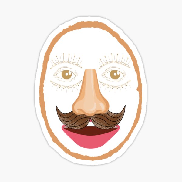 "funny men face " Sticker by salman4747 | Redbubble