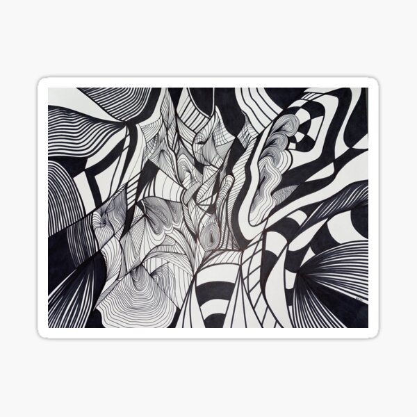 "Line art cool design " Sticker for Sale by kdjekovic1989 | Redbubble