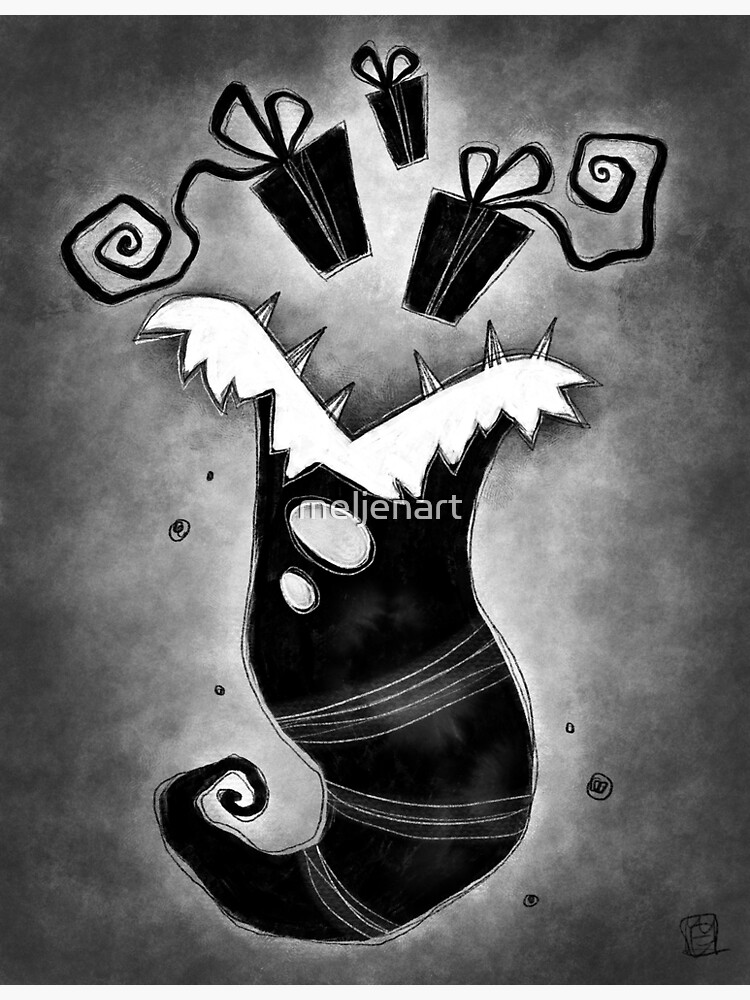 ""Monster Christmas Stocking" Creepy Christmas Creature" Photographic ...
