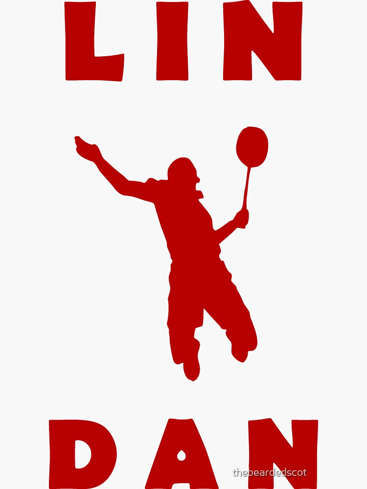 "Lin Dan Badminton Player" Sticker for Sale by thebeardedscot | Redbubble