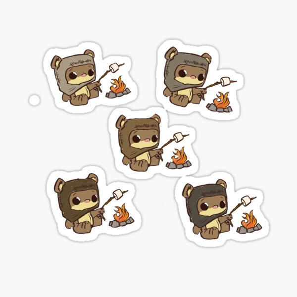 "Teddy Bear By the Fire Neutral Sticker Pack" Sticker for Sale by P-e-a ...