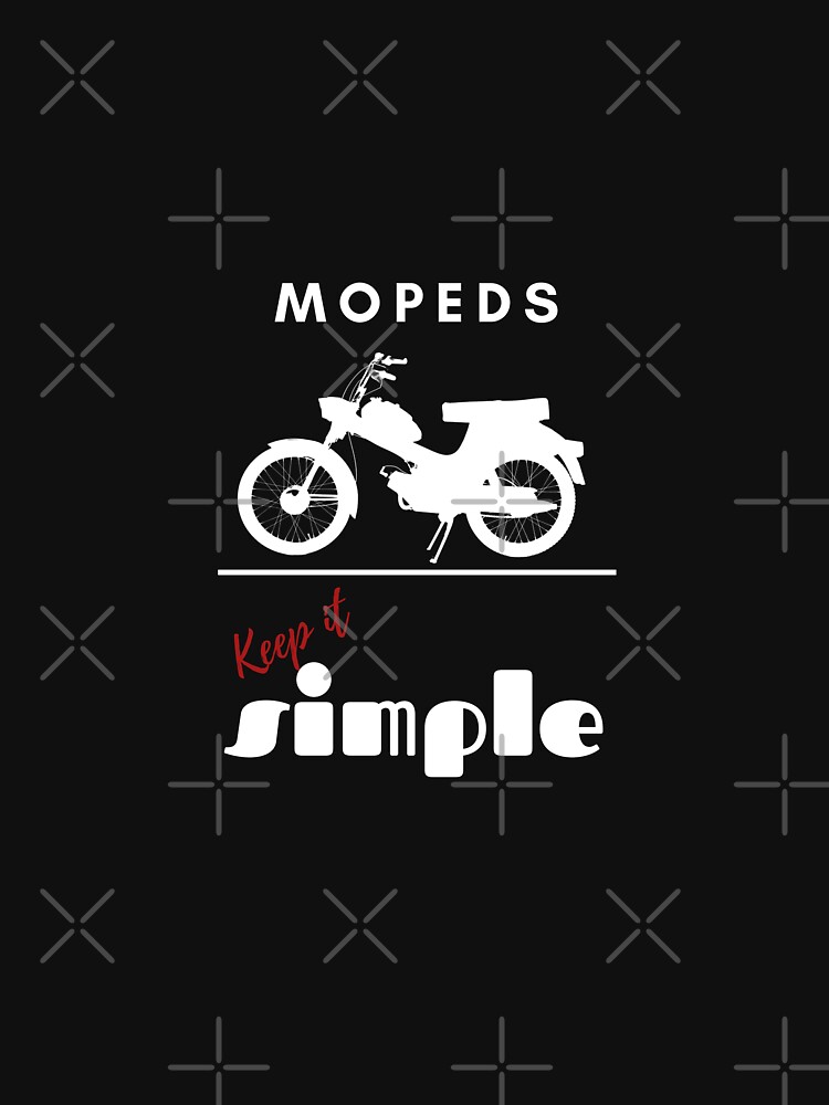 "Mopeds keep it simple - white / Antianeira" T-shirt by Antianeira ...