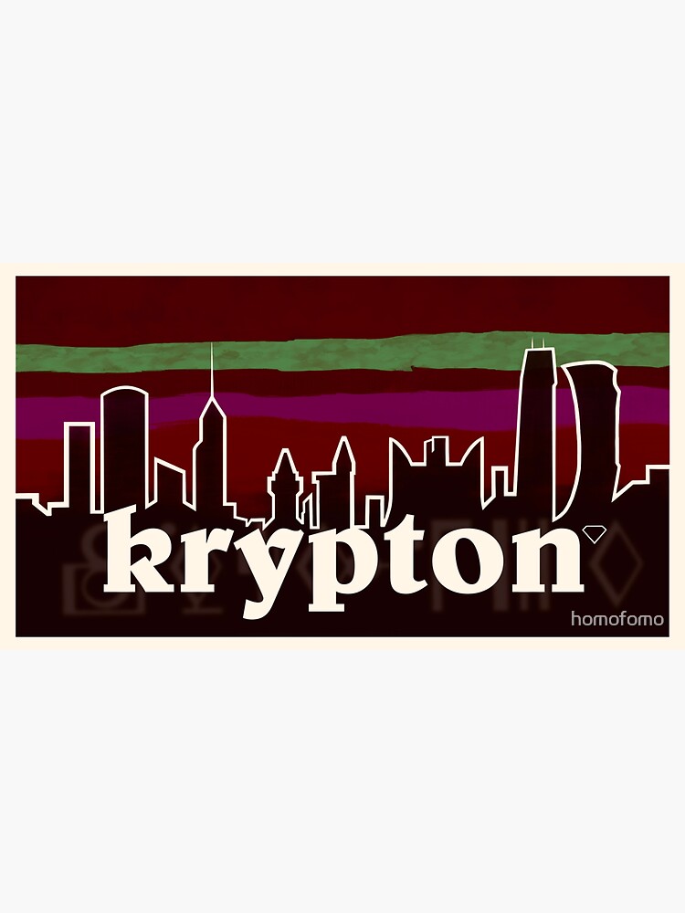 "Krypton Logo " Sticker for Sale by homofomo | Redbubble