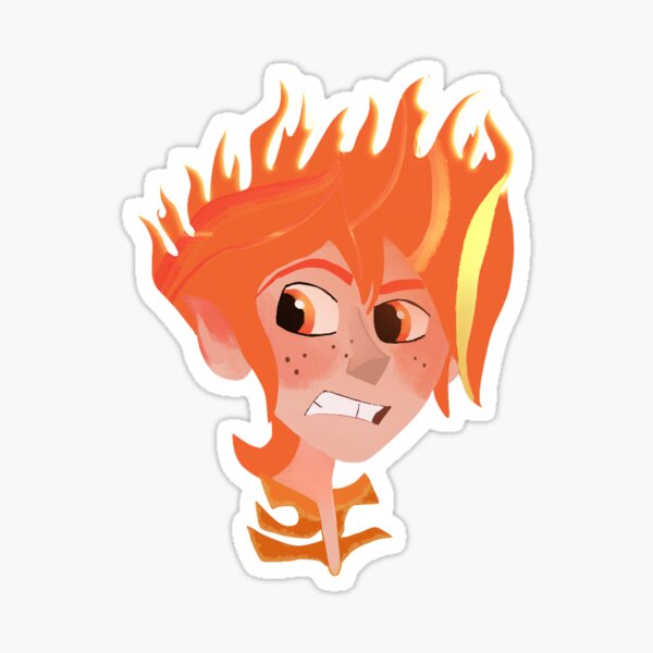 "Fiery Boi" Sticker for Sale by fabulissa | Redbubble