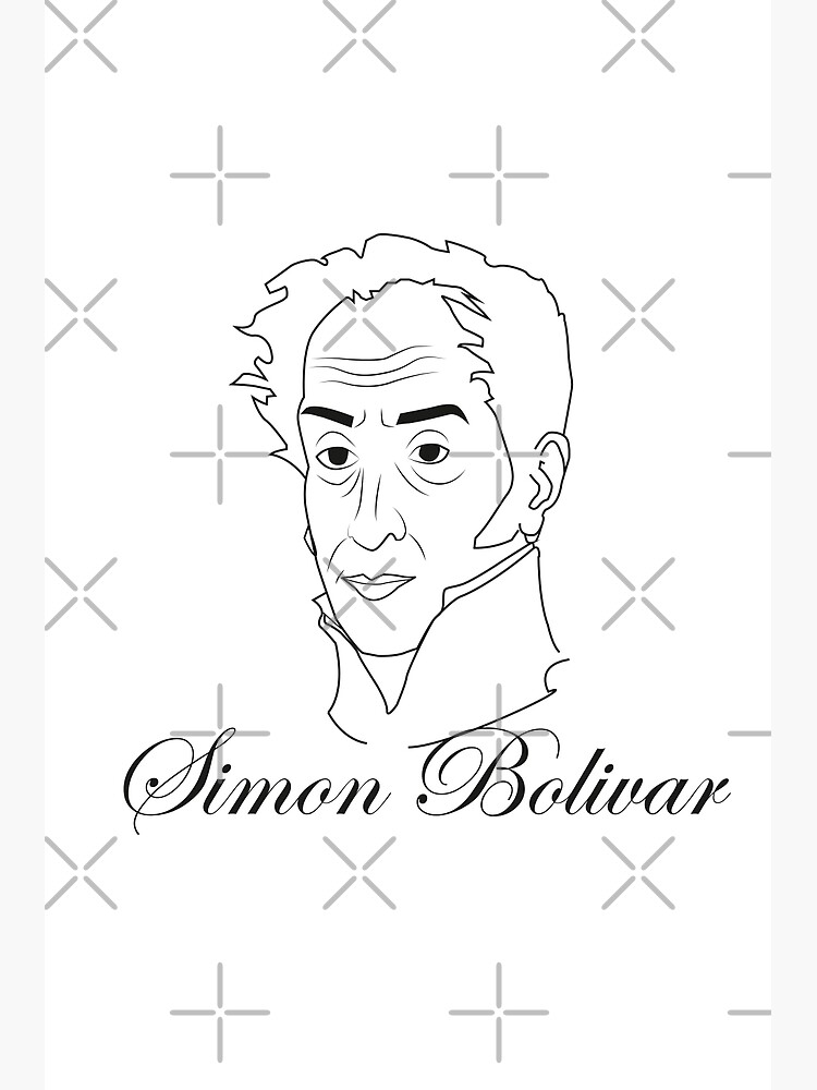"Simon Bolivar Line Art" Poster for Sale by johnmgr21 | Redbubble