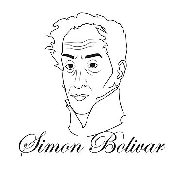"Simon Bolivar Line Art" Sticker for Sale by johnmgr21 | Redbubble