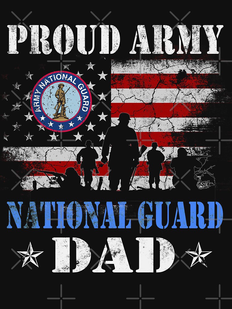 "Proud Army National Guard Dad Flag Shirt Men" Pullover Hoodie for Sale ...