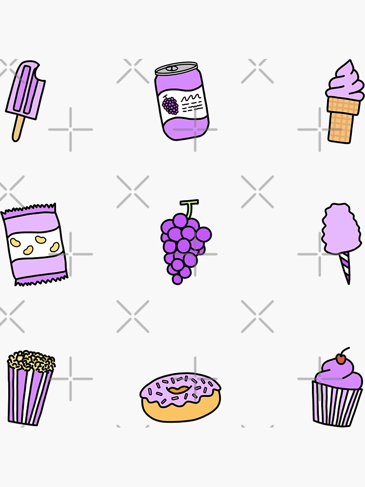 "Purple Food" Sticker for Sale by CatieY | Redbubble