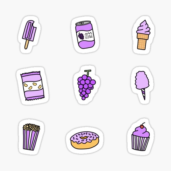 "Purple Food" Sticker for Sale by CatieY | Redbubble