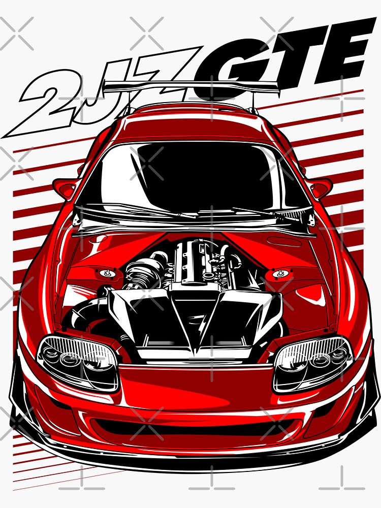 "Toyota 2JZGTE" Sticker for Sale by myronmhouse | Redbubble