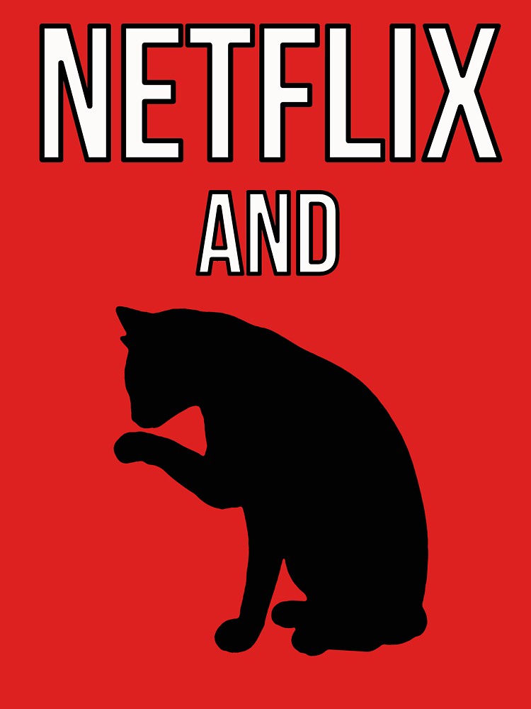 "Netflix and Cats" T-shirt by NerdyWarehouse | Redbubble