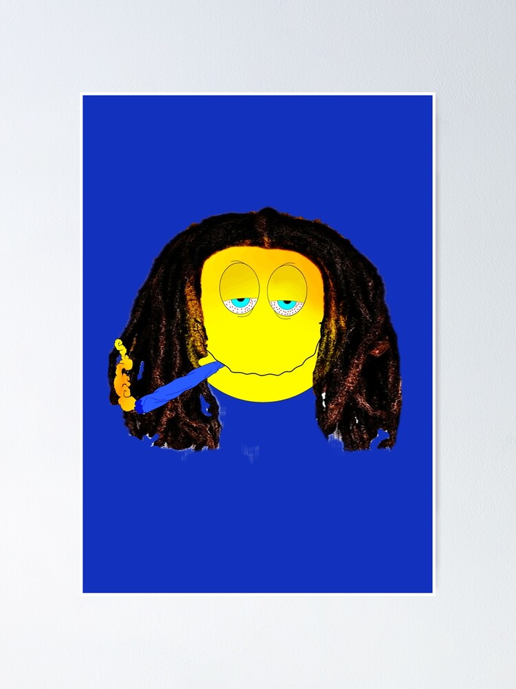 Poster « Rasta fumant un Spliff - Emoji souriant, Design », par bobla25 ...