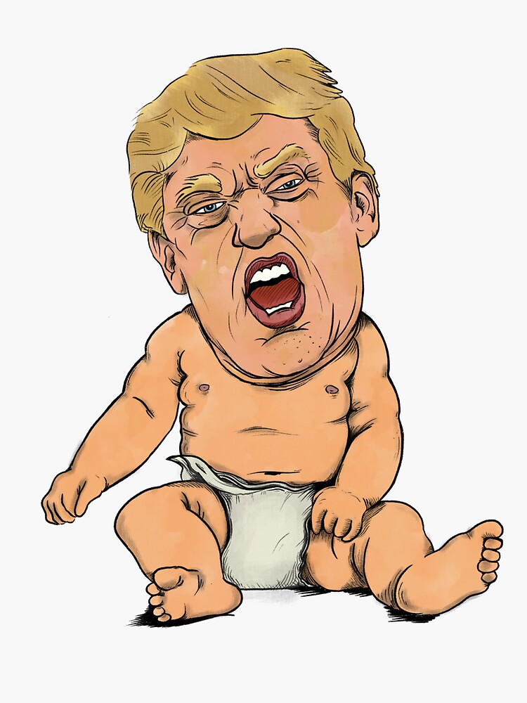 "Diaper Don: Baby President" Sticker for Sale by JayNeilsonDraws ...