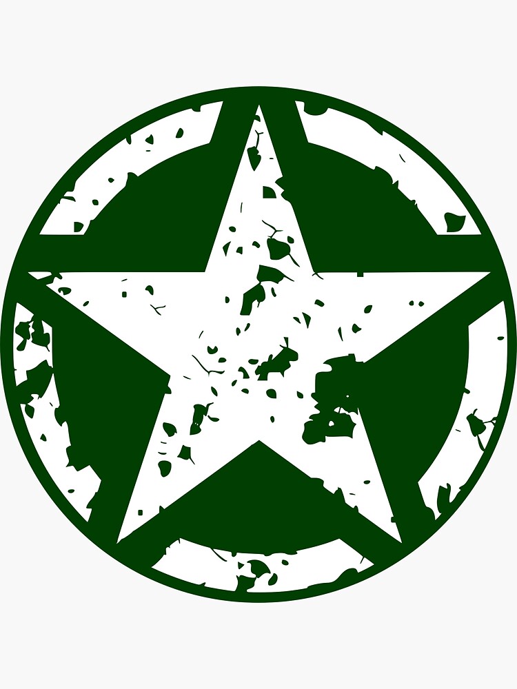 "Distressed Army Star" Sticker for Sale by WhatTheJeep | Redbubble