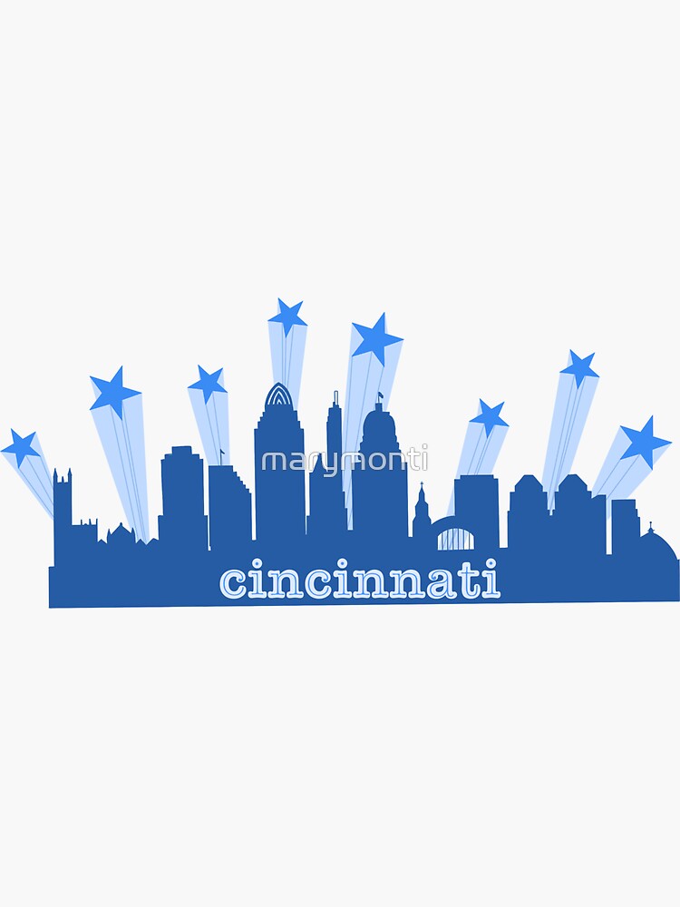 "cincinnati " Sticker for Sale by marymonti | Redbubble