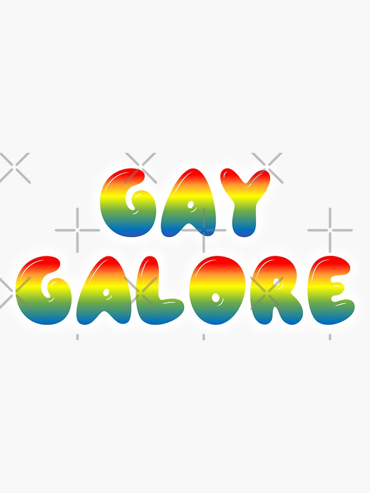 "Rainbow Gay Galore " Sticker for Sale by buzy-bee | Redbubble