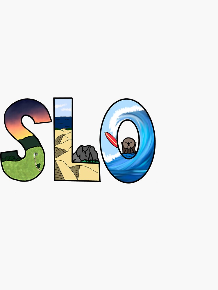 "slo" Sticker for Sale by Iriszhang | Redbubble
