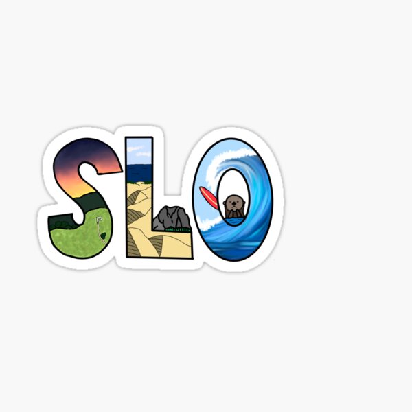 "slo" Sticker for Sale by Iriszhang | Redbubble