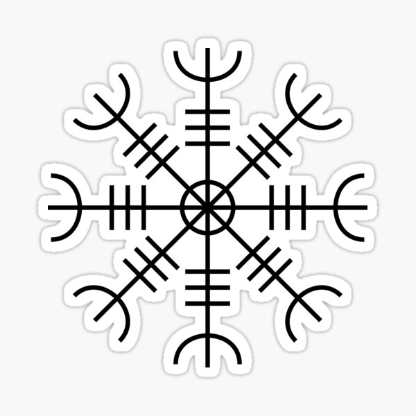 "Aegishjalmr - Helm of Awe" Sticker for Sale by RobotKitchen | Redbubble