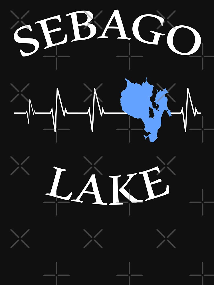 "Sebago Lake Main - Sebago Lake Heartbeat" T-shirt for Sale by B3N-arts ...