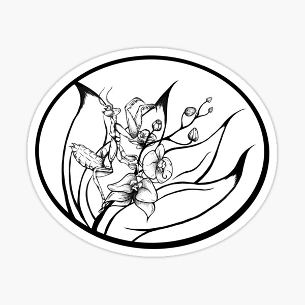 "orchid mantis" Sticker by RayStell | Redbubble