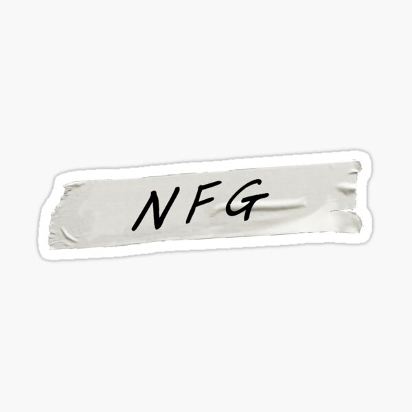 "NFG" Sticker for Sale by Steed-toed | Redbubble