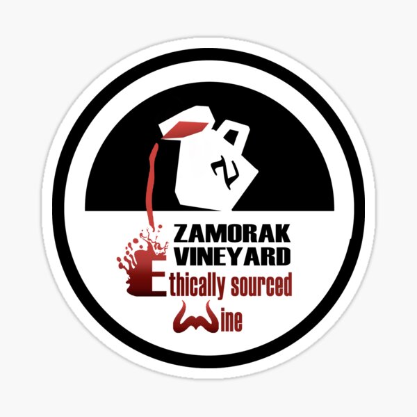 "Zamorak Wine Vineyard OSRS Ethically Sourced Simplistic" Sticker for ...