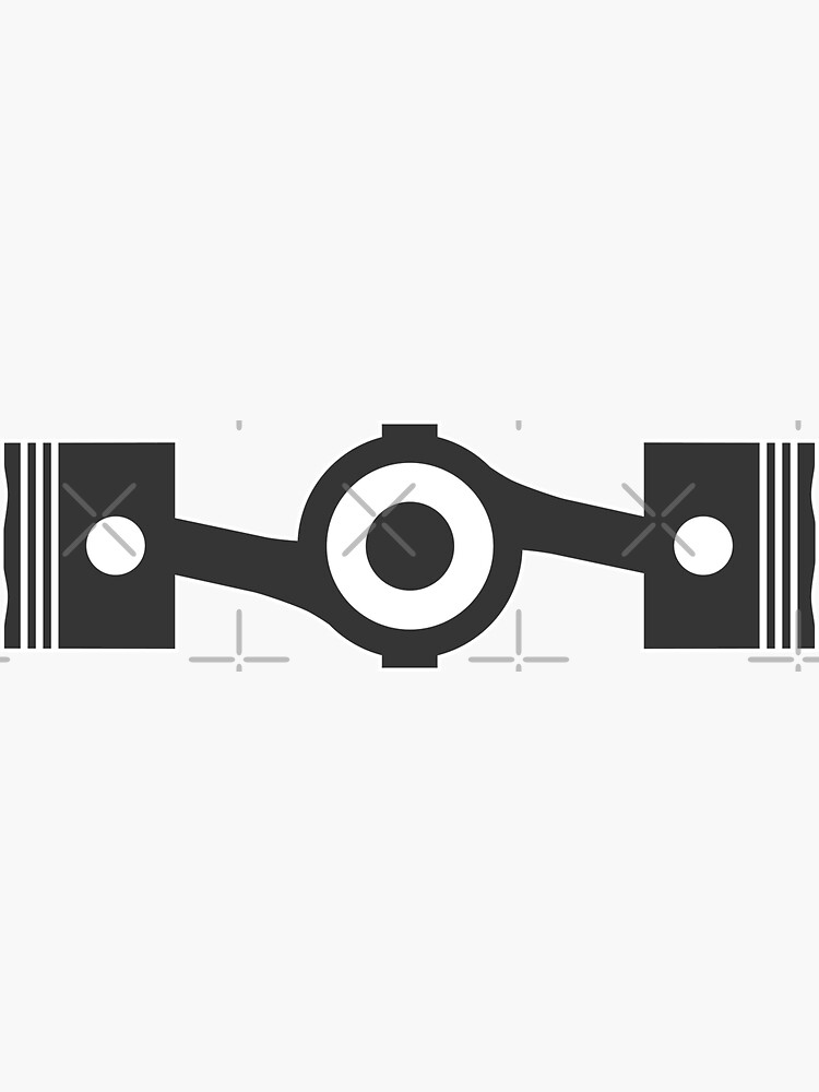 "Boxer Engine Design" Sticker for Sale by ApexFibers | Redbubble