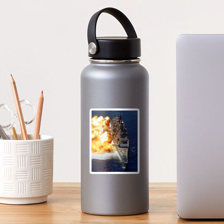 "Iowa Class Battleship Broadside" Sticker for Sale by dirtydaaaann ...