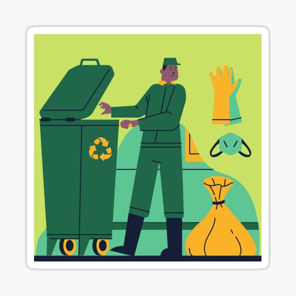 "Garbage Man" Sticker for Sale by bradaroni | Redbubble