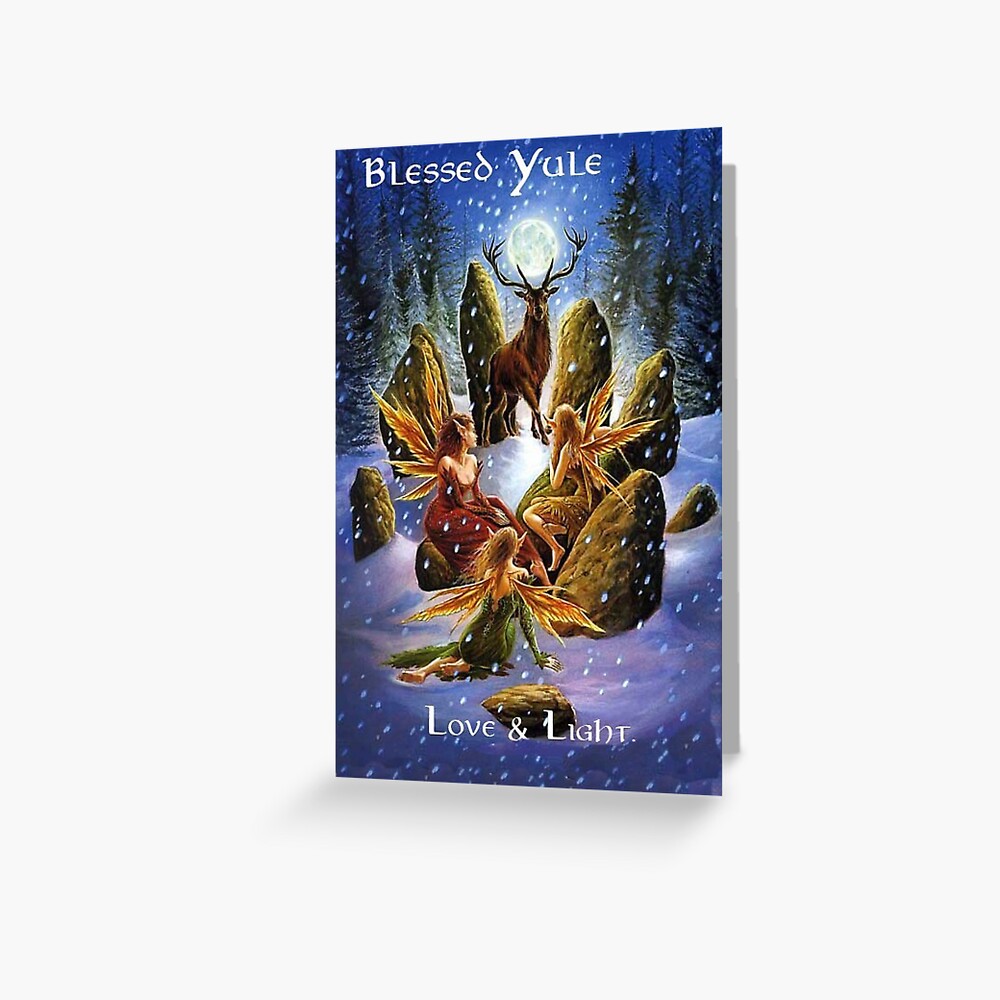 "Blessed Yule - Pagan" Greeting Card for Sale by JustAnotherBee | Redbubble