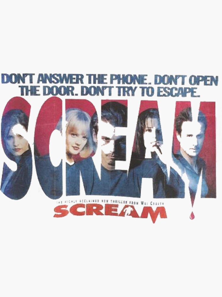 "Scream Inspired " Sticker by ARCADESHIRTS | Redbubble