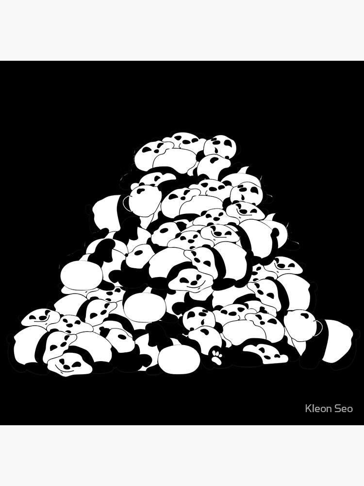 "Melting Panda Pile" Poster for Sale by PetStories | Redbubble