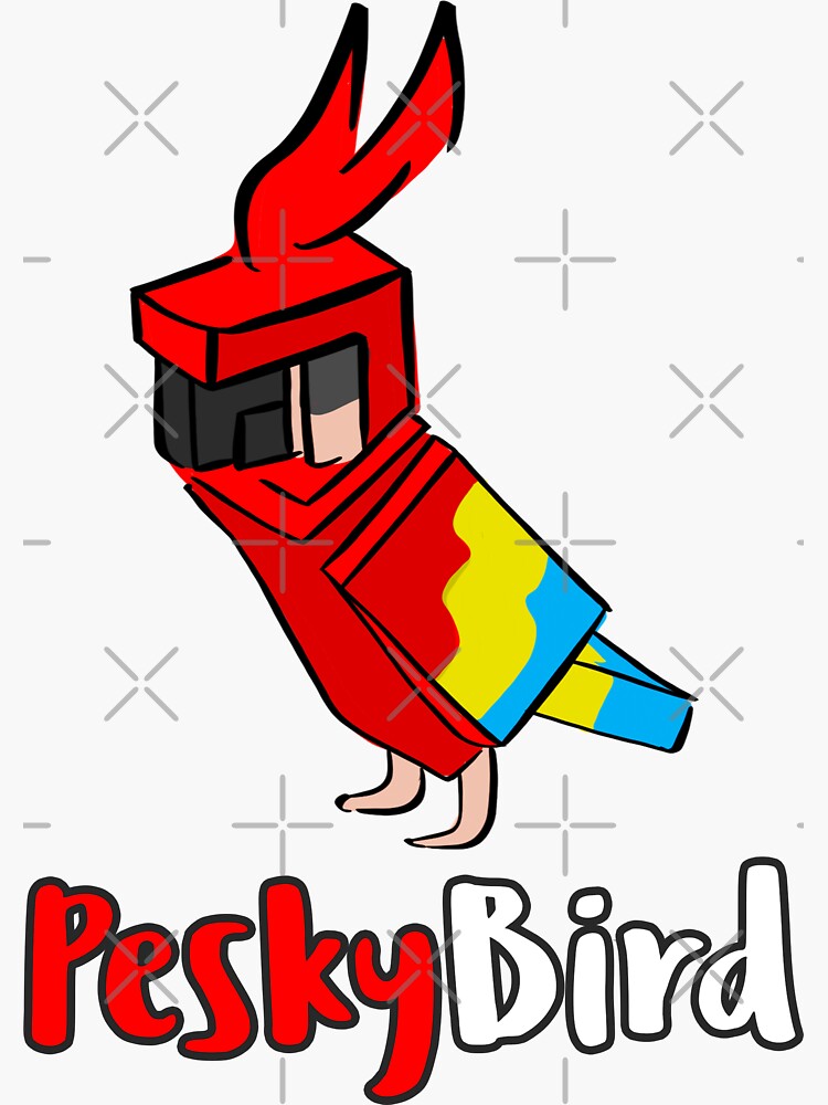 "Pesky Bird" Sticker for Sale by DVArts | Redbubble