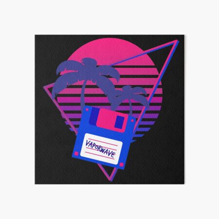"90s Vaporwave Sunset Floppy disk in Outrun Synthwave style" Art Board ...
