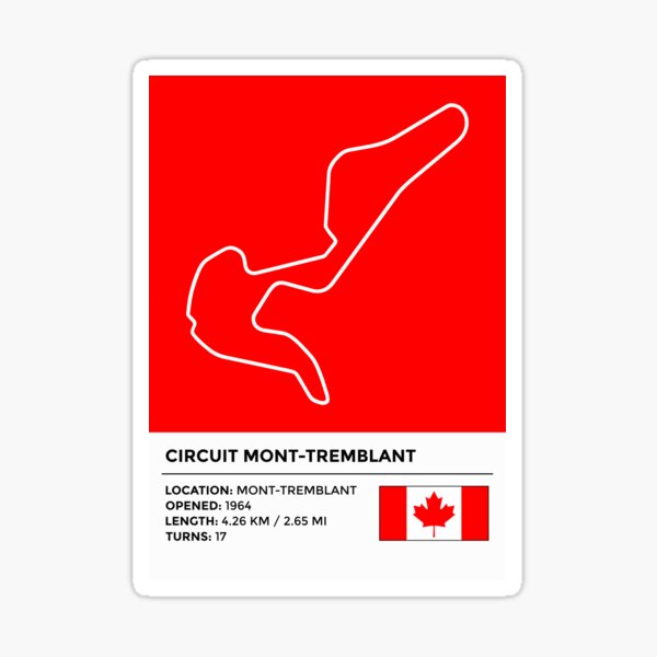 "Circuit Mont-Tremblant [info]" Sticker by sednoid | Redbubble